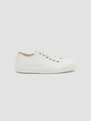 Moschino Edge Canvas Low-top Sneakers White