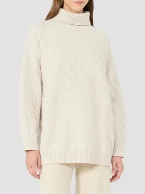 Max Mara Oversized Diamond Wool And Cashmere Sweater