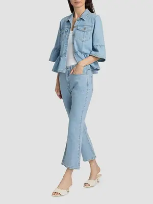Cinq À Sept Stevie Crop Kick Flare Jeans