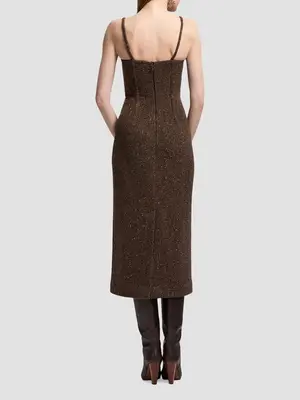 Ralph Lauren Jocey Wool-blend Donegal Tweed Day Dress