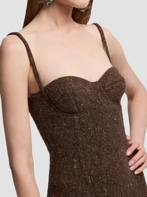 Ralph Lauren Jocey Wool-blend Donegal Tweed Day Dress