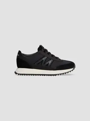 Moncler Sneakers In Suede And Nubuck - Black