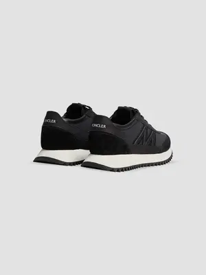 Moncler Sneakers In Suede And Nubuck - Black