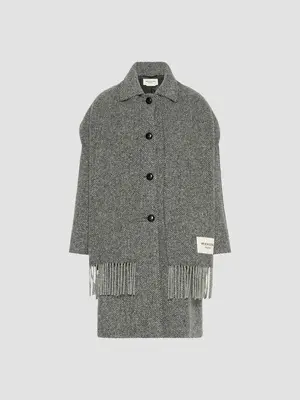 Max Mara Wool Blend Tweed Coat