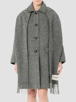 Max Mara Wool Blend Tweed Coat