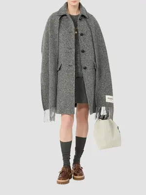 Max Mara Wool Blend Tweed Coat