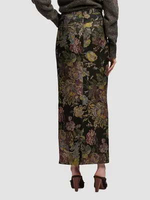 Ralph Lauren Fontaine Tapestry Jacquard Maxi Skirt