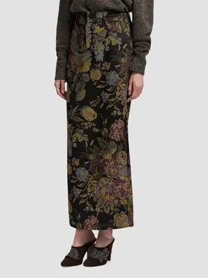 Ralph Lauren Fontaine Tapestry Jacquard Maxi Skirt