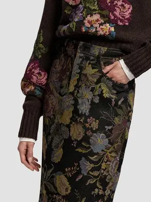 Ralph Lauren Fontaine Tapestry Jacquard Maxi Skirt