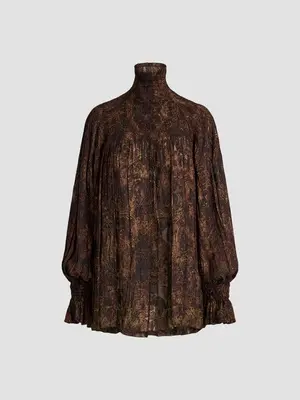 Ralph Lauren Maddison Paisley Fil Coupé Top - Brown