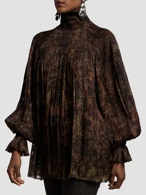 Ralph Lauren Maddison Paisley Fil Coupé Top