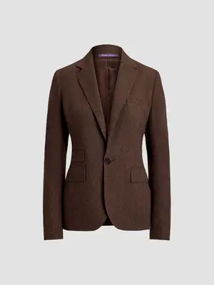 Ralph Lauren Parker Herringbone Wool-blend Jacket - Brown Rust