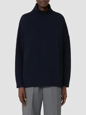 Max Mara Wool Knit Turtleneck Jumper - Navy