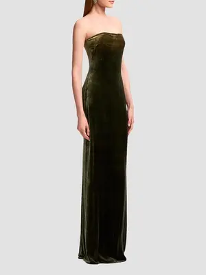 Ralph Lauren Farley Velvet Evening Dress