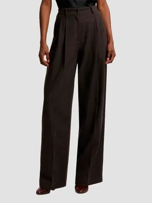 Ralph Lauren Clarice Wool Herringbone Pants