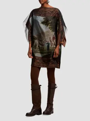 Ralph Lauren Orianne Scenic Twill Tunic Dress