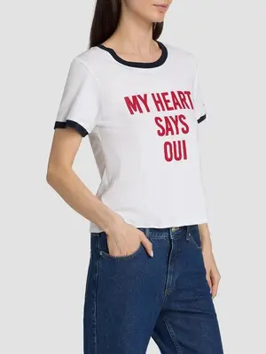 Cinq À Sept My Heart Says Oui Shrunken Ringer T-shirt