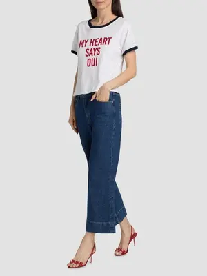 Cinq À Sept My Heart Says Oui Shrunken Ringer T-shirt
