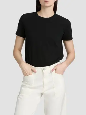 Moussy Vintage Basic Crewneck Cotton T-shirt - Black
