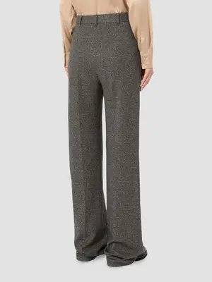 Max Mara Flared Jacquard Jersey Trousers - Camel