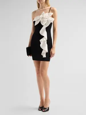 PatBO One-shoulder Taffeta Mini Dress