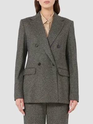 Max Mara Double Breasted Jacquard Jersey Blazer