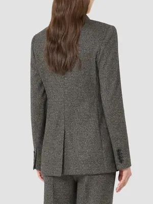 Max Mara Double Breasted Jacquard Jersey Blazer