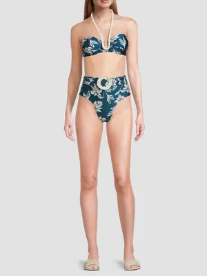 PatBO Artichoke High-waisted Bikini Bottom