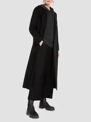 Max Mara Poldo Wool Belted Wrap Coat - Black