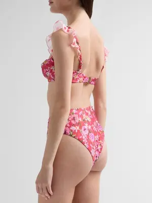 PatBO Peony Print Balconette Bikini Top