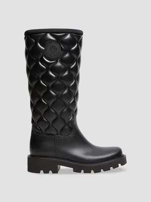 Moncler Kickstream High Rain Boots - Black
