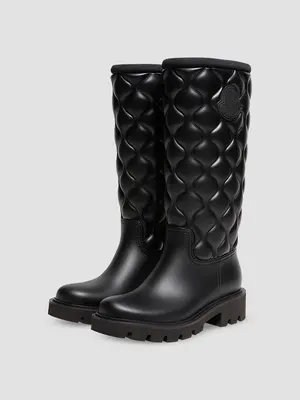 Moncler Kickstream High Rain Boots - Black