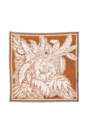 INOUI EDITIONS Scarf Square "bengalor - Brown