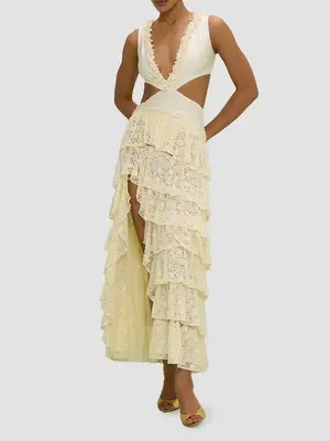 PatBO Martina Ruffle Maxi Dress