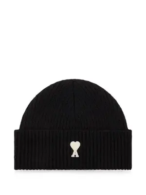 AMI Paris Beanie "quota De Coeur - Black