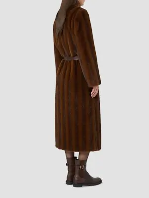 Max Mara Fluffy Textured Long Coat