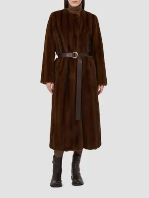 Max Mara Fluffy Textured Long Coat