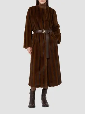 Max Mara Fluffy Textured Long Coat