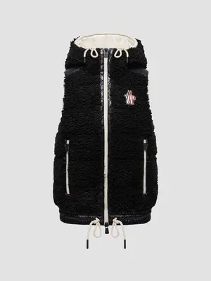 Moncler Down-filled Vest In Teddy - Black