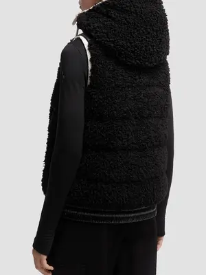 Moncler Down-filled Vest In Teddy - Black