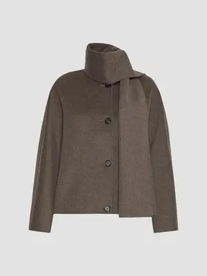 Max Mara Cropped Wool Broadcloth Jacket
