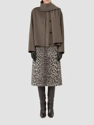 Max Mara Cropped Wool Broadcloth Jacket