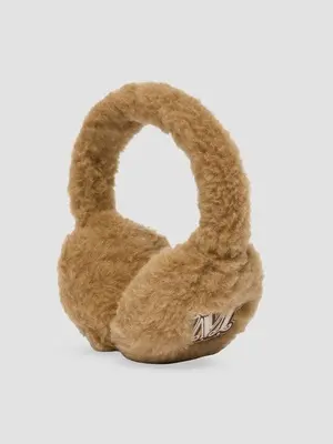 Max Mara Teddy Fabric Earmuffs - Camel