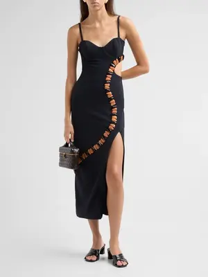 PatBO Delya Stone Knit Midi Dress