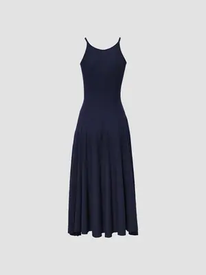Malo Rib-knit Cotton Mako Midi-dress