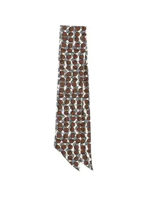 LAURA URBINATI Scarf Circles Print - Gray