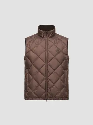 Moncler Chobe Puffer Vest - Brown