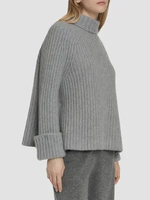 Malo Rib-knit Cashmere Raglan Turtleneck Sweater