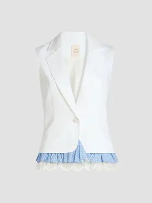 Cinq À Sept Le Petit Jessie Striped Denim Vest