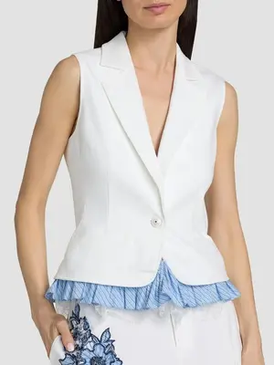 Cinq À Sept Le Petit Jessie Striped Denim Vest
